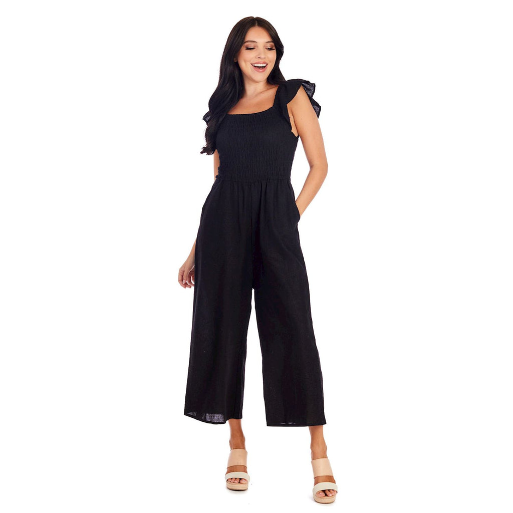 Cara Smocked Jumpsuit – Splash on Main